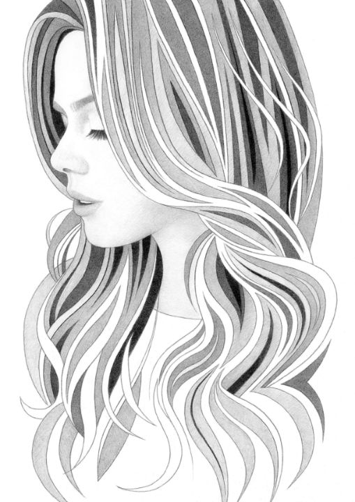 Female Portrait Pencil Drawing - Matthew Hack - Drawings & Illustration ...