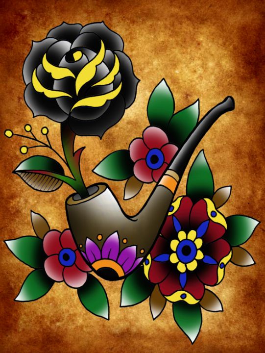 Pipe Rose - ApocalyptiK - Drawings & Illustration, Flowers, Plants ...