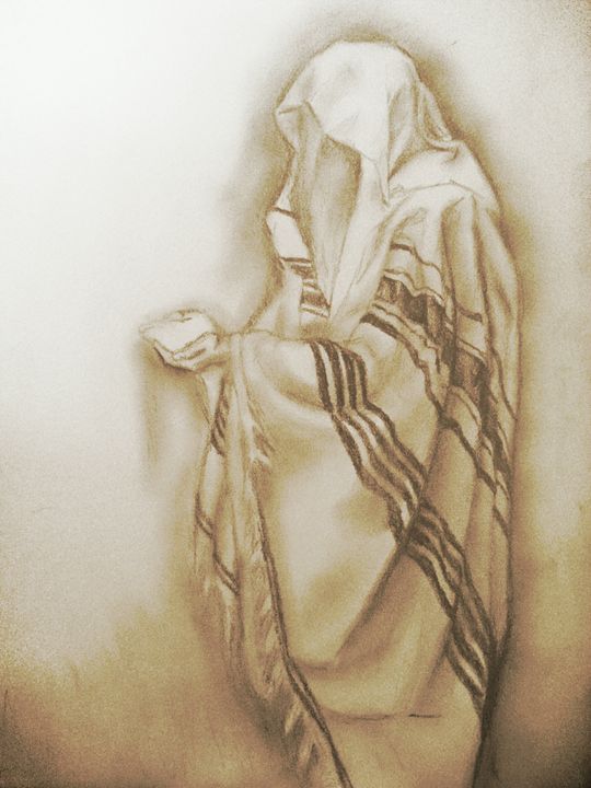 Tallit drapery study - sketches - Drawings & Illustration, Religion ...