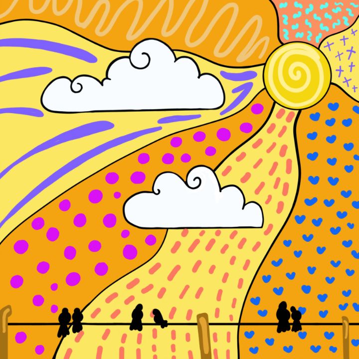 Colorful sunset - Mirador Art Studio - Drawings & Illustration ...