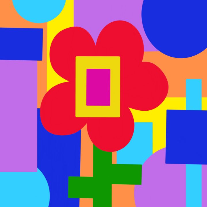 Colorful geometric flower - Mirador Art Studio - Drawings ...
