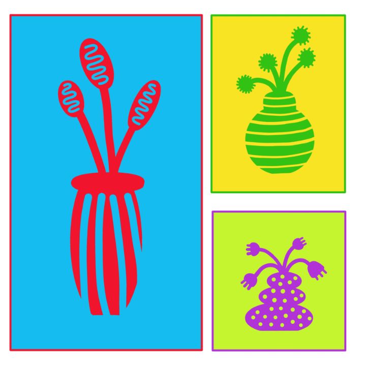 Vases collage - Mirador Art Studio - Drawings & Illustration, Still ...