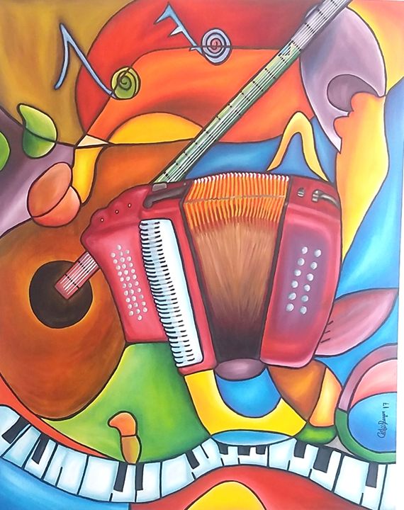 Coffee, music and Colombia - Paintings & Prints