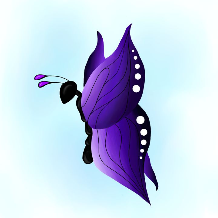 Purple Butterfly Flying Clip Art