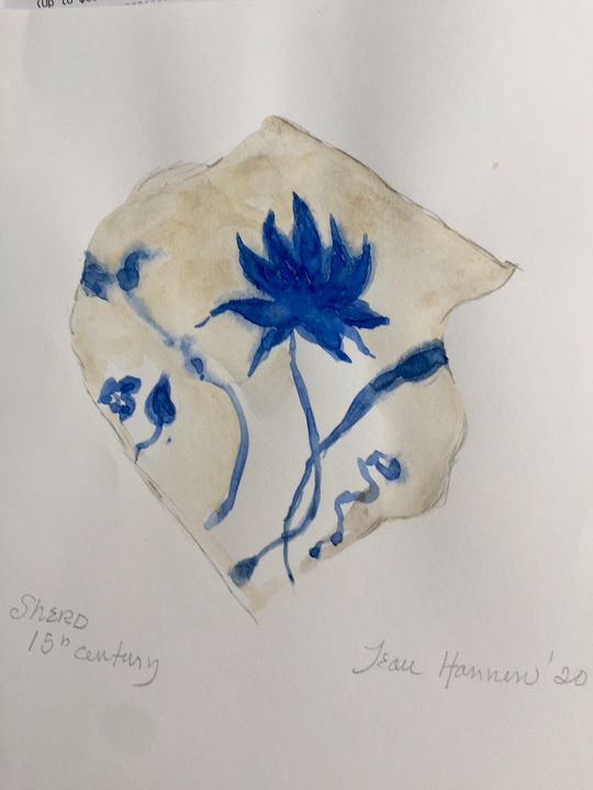 Sherd #5, 15th c. - Jean Hannon - Paintings & Prints, Ethnic, Cultural ...