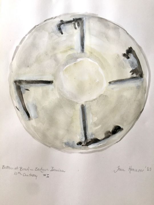 Bottom of bowl I , 10th c. - Jean Hannon - Paintings & Prints, Ethnic ...