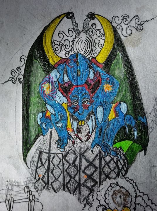 Gargoyle - Golden Touch - Drawings & Illustration, Fantasy & Mythology ...