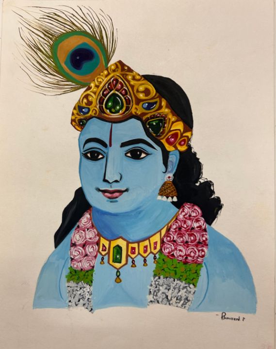 Krishna - Paintings - Paintings & Prints, Ethnic, Cultural, & Tribal ...
