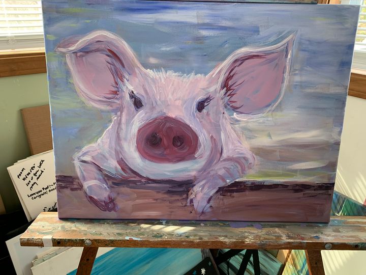 Pig - Jennifer Anderson-Best's art - Paintings & Prints, Animals, Birds ...