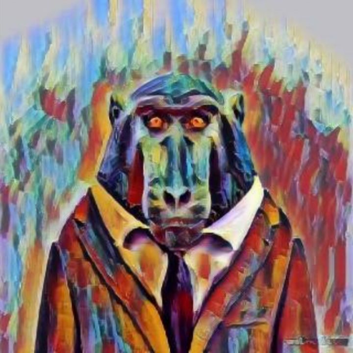 Suited Monkey Fella Painting Artwork - Abeer Creations - Paintings ...