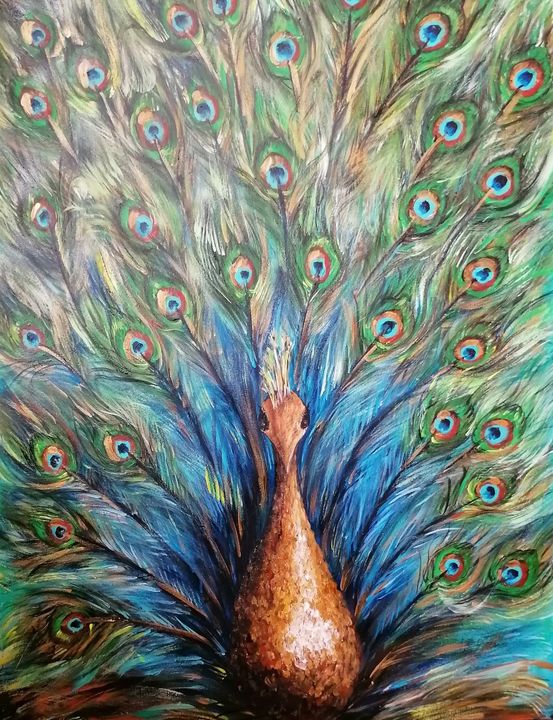 Peacock - Yusra Talaat - Paintings & Prints, Animals, Birds, & Fish ...