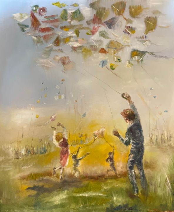 Kite festival - Adriana Serban - Paintings & Prints, Holidays ...