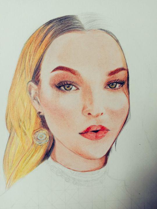 Dove Cameron Coloring Pages Dove Cameron Charcoal Portrait | Realistic