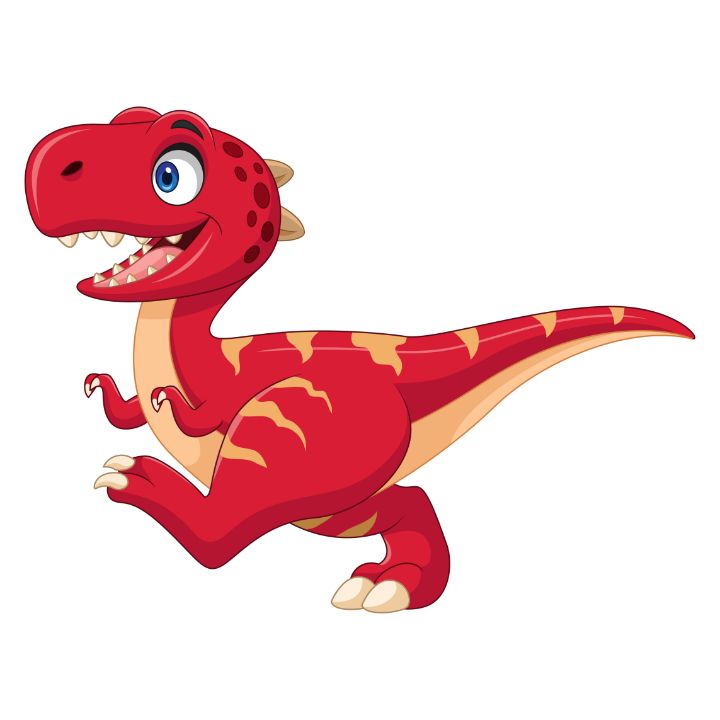 Cartoon Red dino running - REYYARTS - Drawings & Illustration, Animals ...