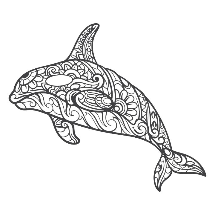 Outline Orca mandala arts - REYYARTS - Drawings & Illustration, Animals ...
