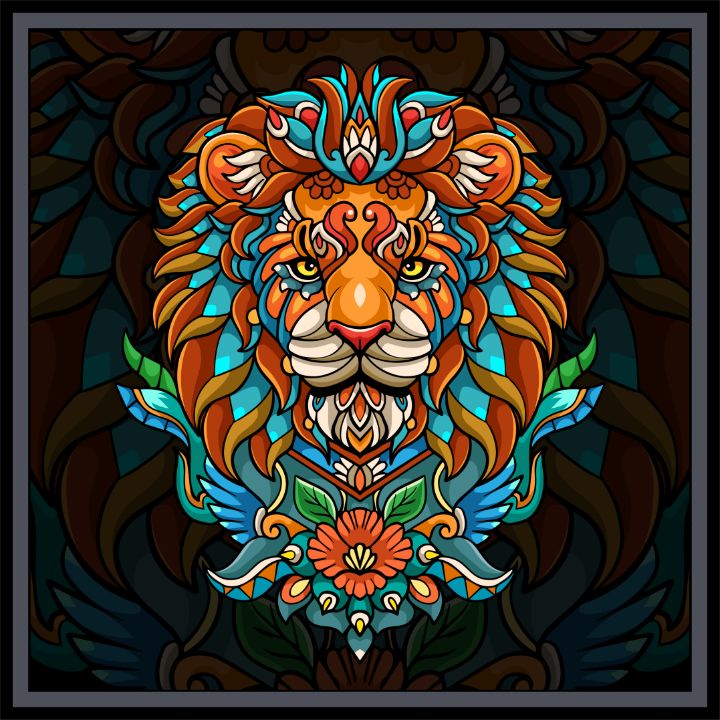 Colorful Lion head mandala arts. - REYYARTS - Digital Art & AI, Animals ...
