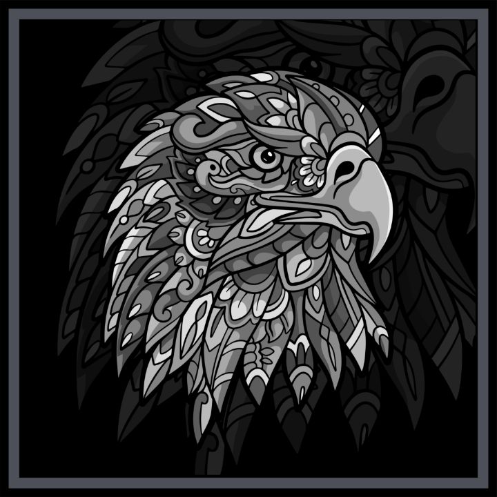 Zentangle Eagle Zentangle Art, Eagle On Flag Of The United States