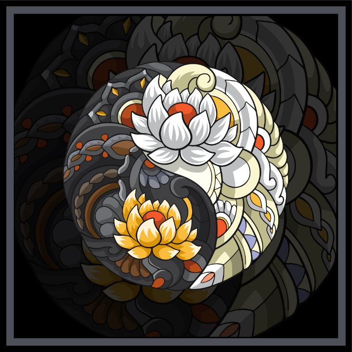 Colorful Yin yang mandala arts - REYYARTS - Digital Art & AI, Religion ...