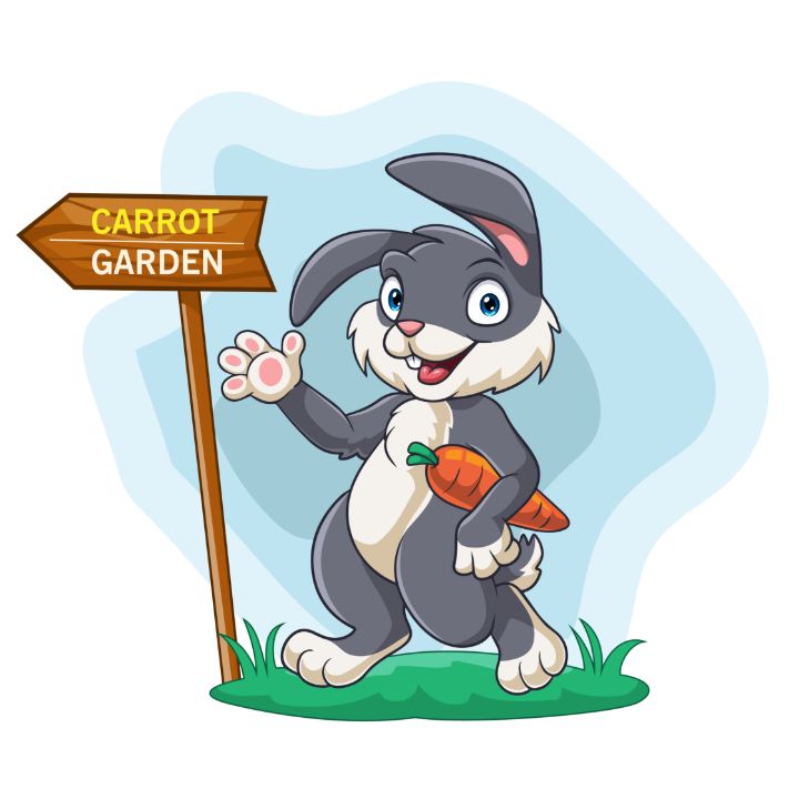 Cartoon happy rabbit - REYYARTS - Drawings & Illustration, Animals ...