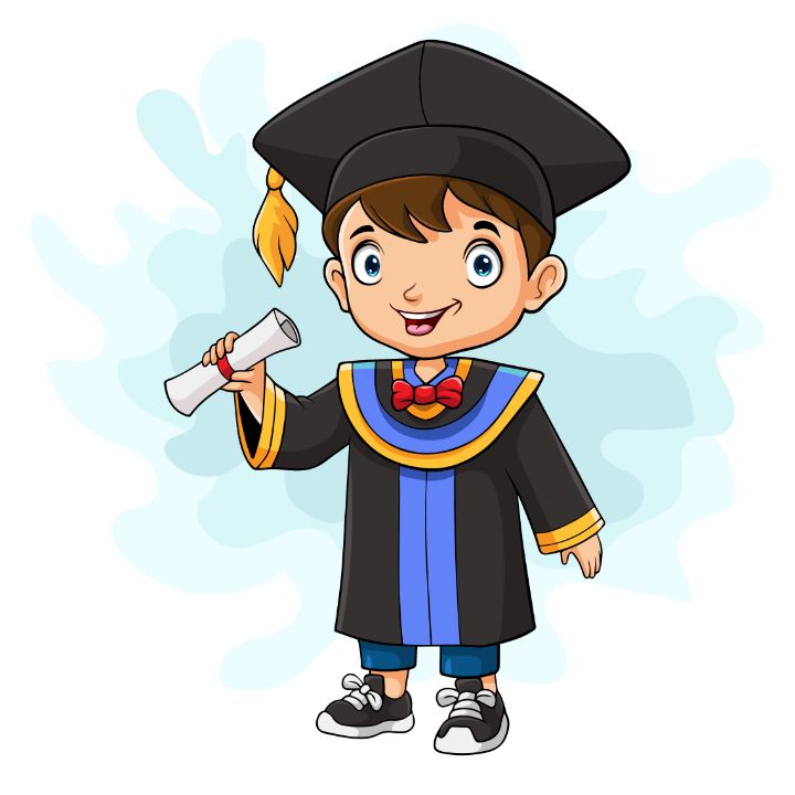 Cartoon boy graduate - REYYARTS - Drawings & Illustration, Childrens ...