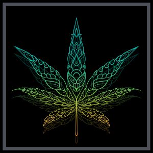 Gradient Colorful Cannabis mandala - REYYARTS - Drawings & Illustration ...