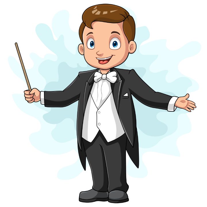 Cartoon boy conductor - REYYARTS - Drawings & Illustration, People ...