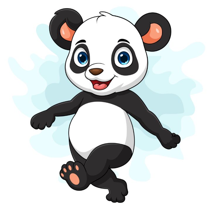 Cartoon cute little panda walking - REYYARTS - Drawings & Illustration ...