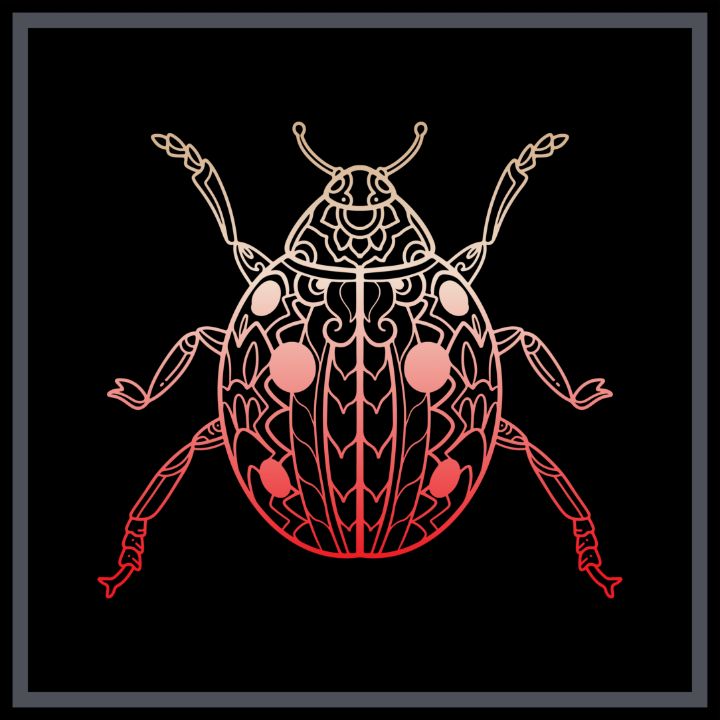 Gradient color lady bug mandala arts - REYYARTS - Drawings ...