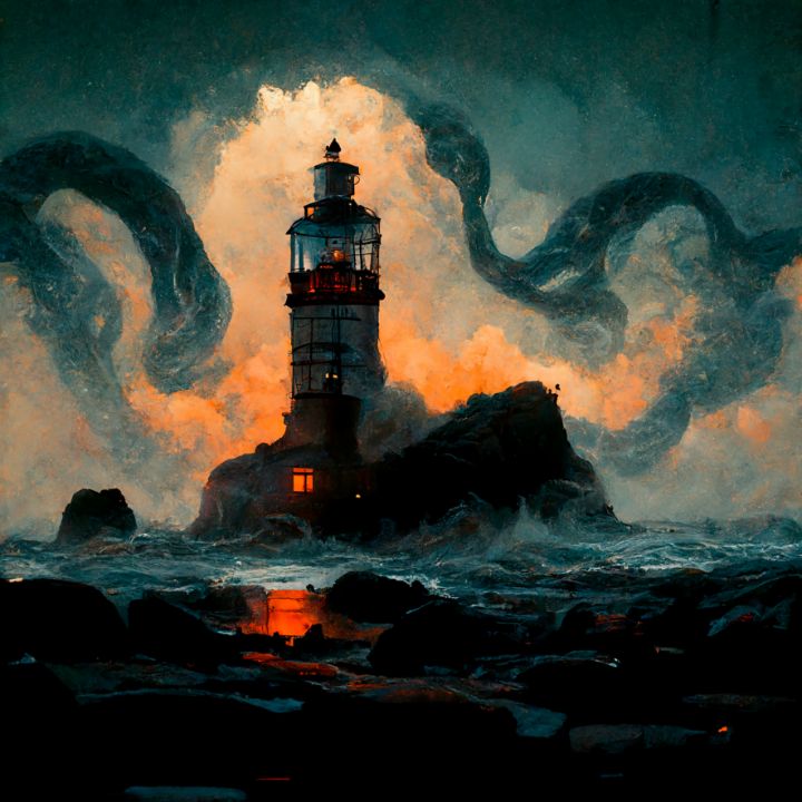 Haunted Lighthouse - La Dark Epoque - Digital Art & AI, Fantasy ...