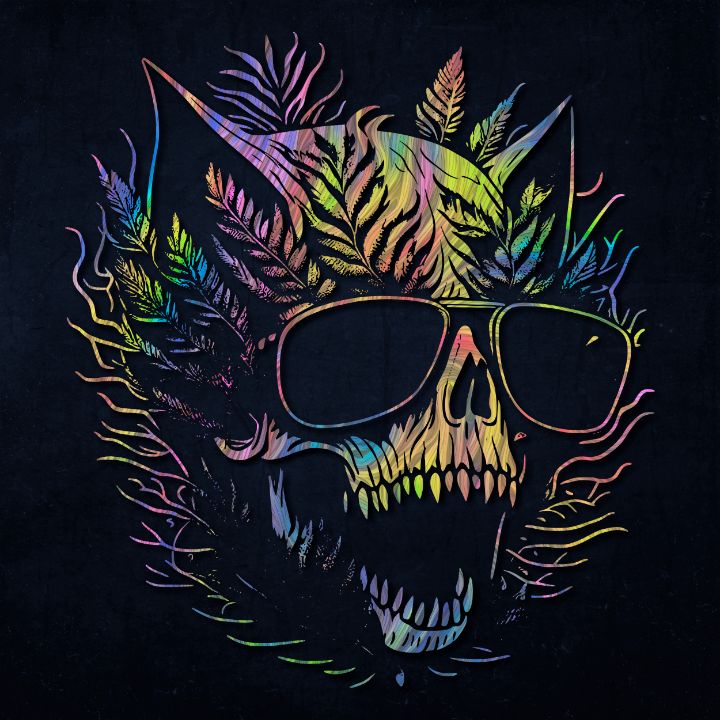 Forest Punk and Psychedelic Skulls. - Orignal Wild Art - Digital Art ...