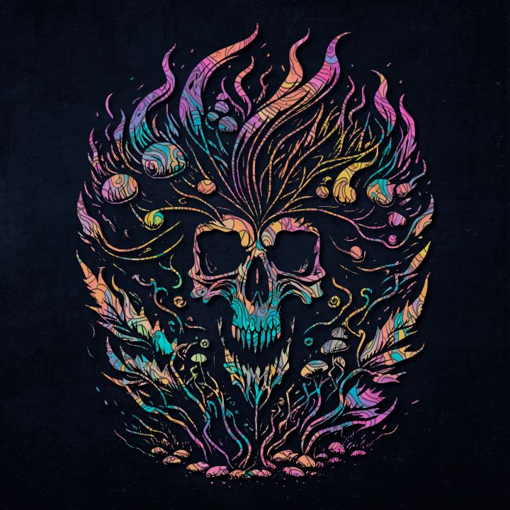 Forest Punk and Psychedelic Skulls. - Orignal Wild Art - Digital Art & AI, Fantasy & Mythology ...