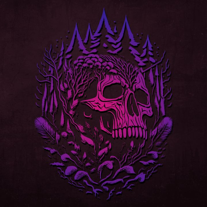 Forest Punk and Psychedelic Skulls. - Orignal Wild Art - Digital Art ...