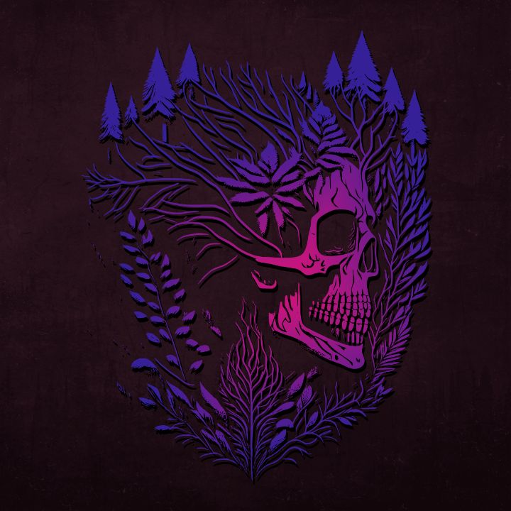 Forest Punk and Psychedelic Skulls. - Orignal Wild Art - Digital Art ...