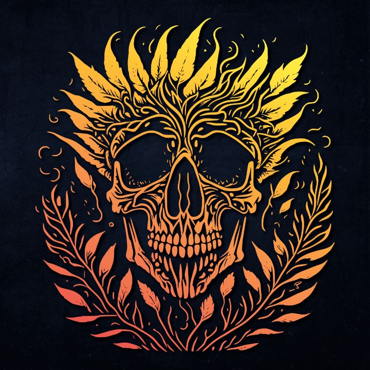 Mushrooms Weed Skull Episode 18 - Orignal Wild Art - Digital Art & AI ...