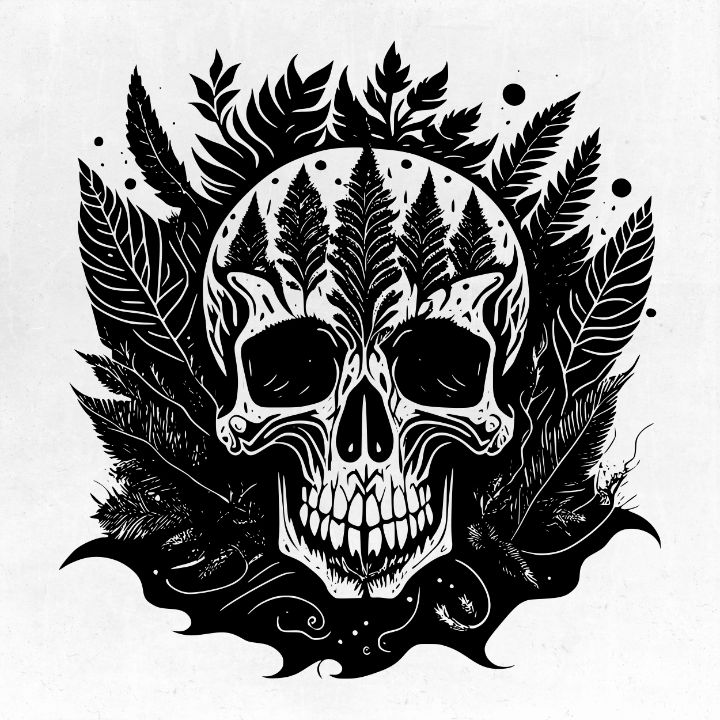 Psychedelic Forest Punk Skull Episod - Orignal Wild Art - Digital Art ...