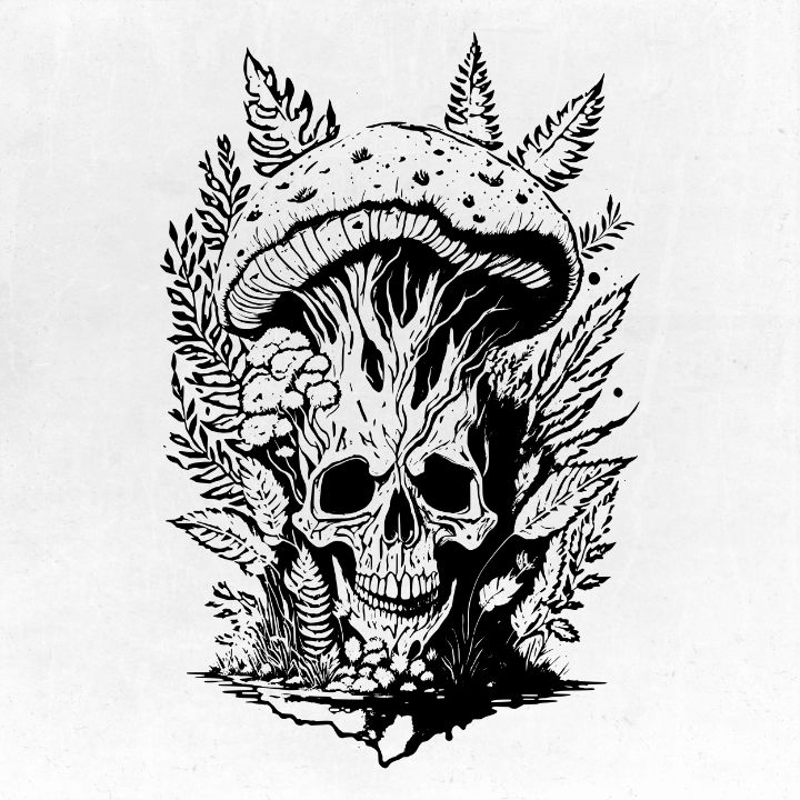 Psychedelic Forest Punk Skull Episod - Orignal Wild Art - Digital Art ...