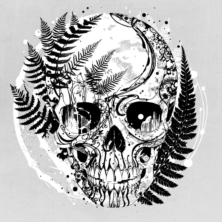 Psychedelic Forest Punk Skull Episod - Orignal Wild Art - Digital Art ...