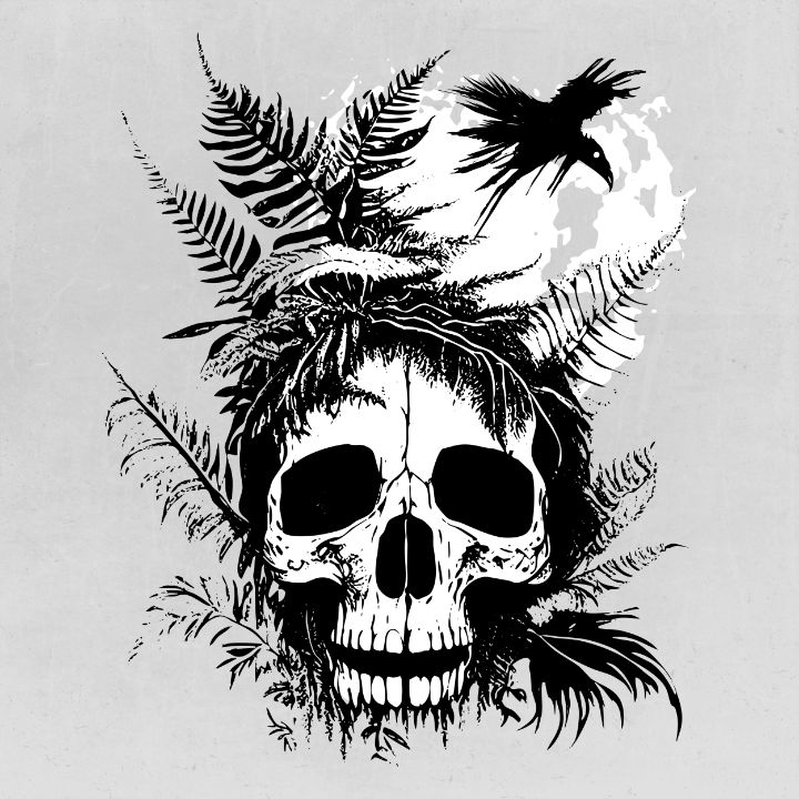 Psychedelic Forest Punk Skull Episod - Orignal Wild Art - Digital Art ...