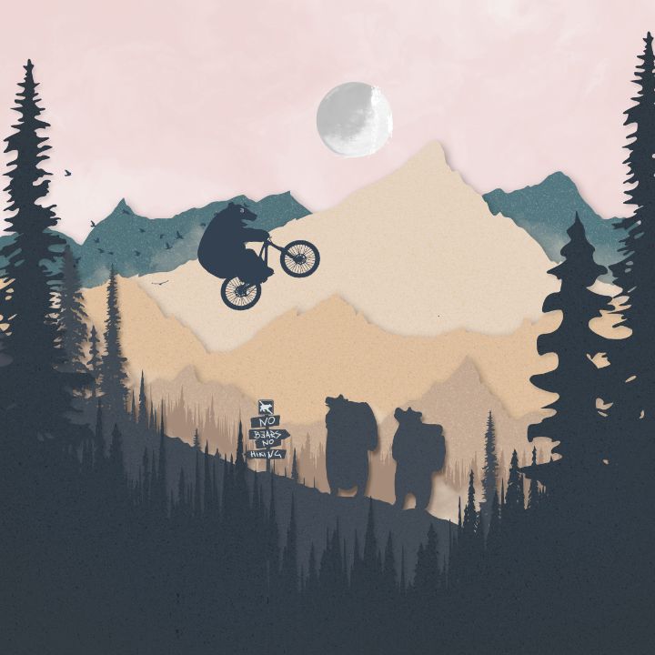 MTB Downhill and Wild RidersEpisode - Orignal Wild Art - Drawings & Illustration, Sports ...