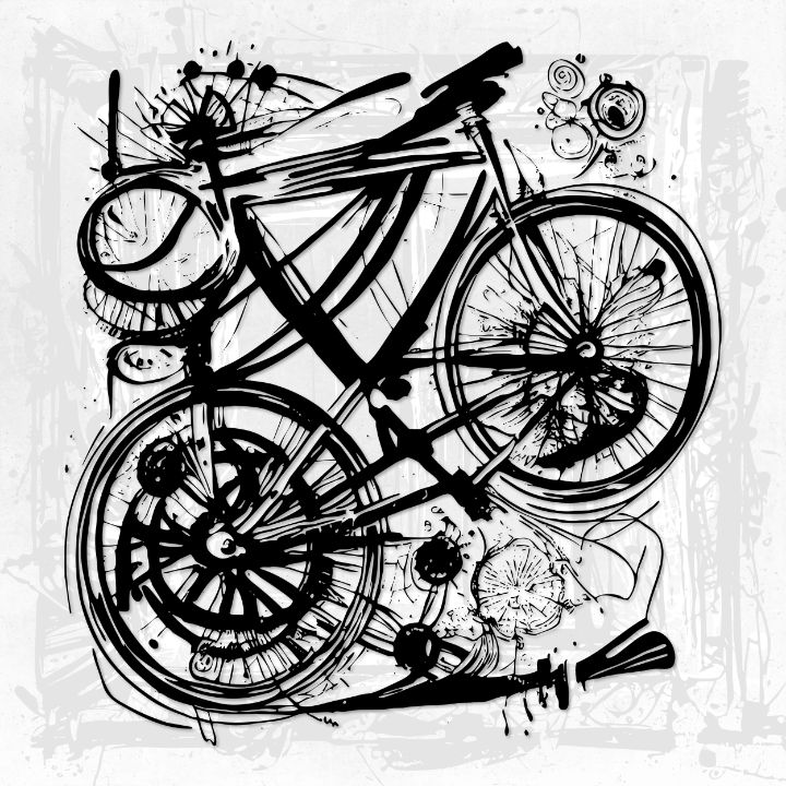 Abstract Bike. Episode 2 - Orignal Wild Art - Drawings & Illustration, Sports & Hobbies, Extreme ...