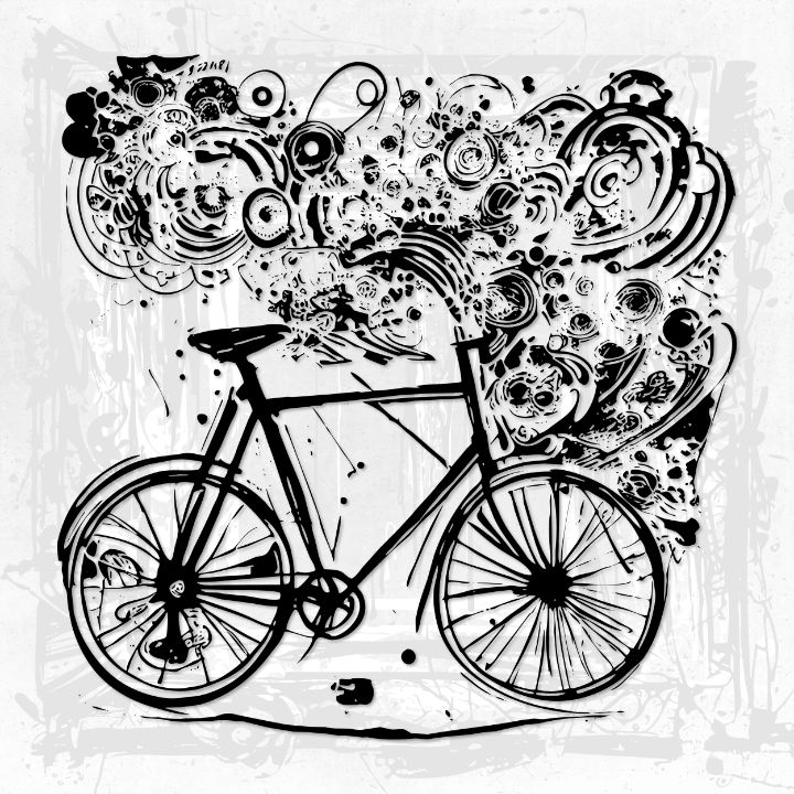 Abstract Bike. Episode 7 - Orignal Wild Art - Drawings & Illustration, Sports & Hobbies, Extreme ...