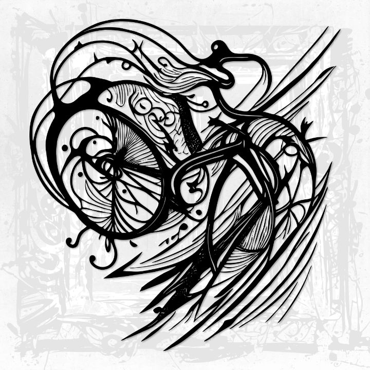 Abstract Bike. Episode 13 - Orignal Wild Art - Drawings & Illustration, Sports & Hobbies ...