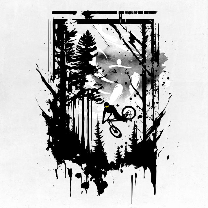 Cycling and autumn. Autumn rides - Orignal Wild Art - Drawings & Illustration, Sports & Hobbies ...