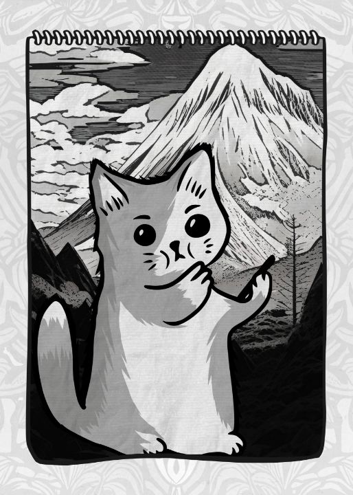Cat trek - Orignal Wild Art - Drawings & Illustration, Animals, Birds ...