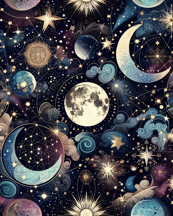 Lunar Magic - Kintsugi99 - Drawings & Illustration, Astronomy & Space ...