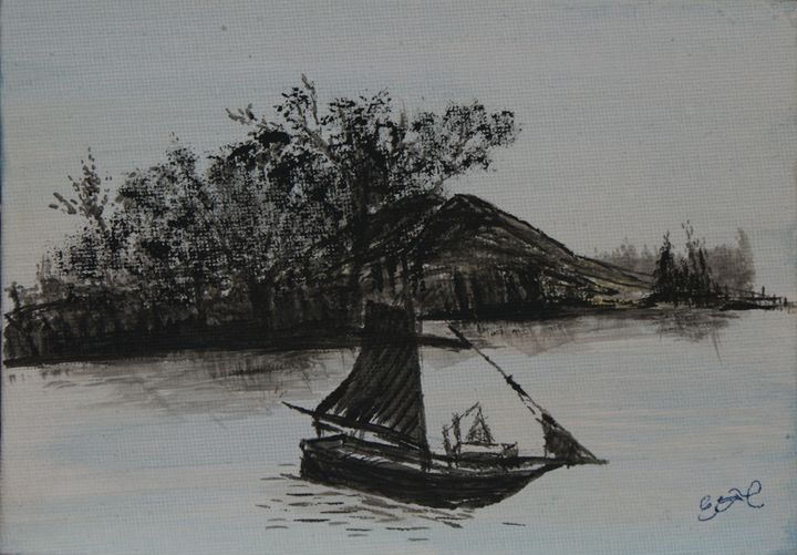 Fishing Sloop - Stephen Reid - Paintings & Prints, Landscapes & Nature ...