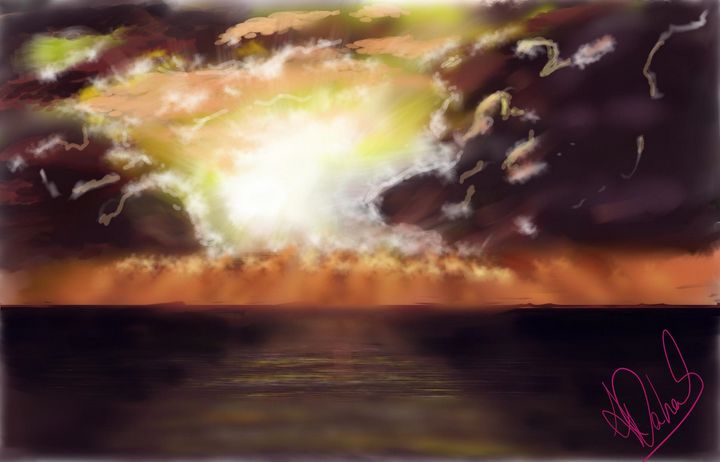 Angry Sunset - My choose - Digital Art & AI, Landscapes & Nature, Other ...