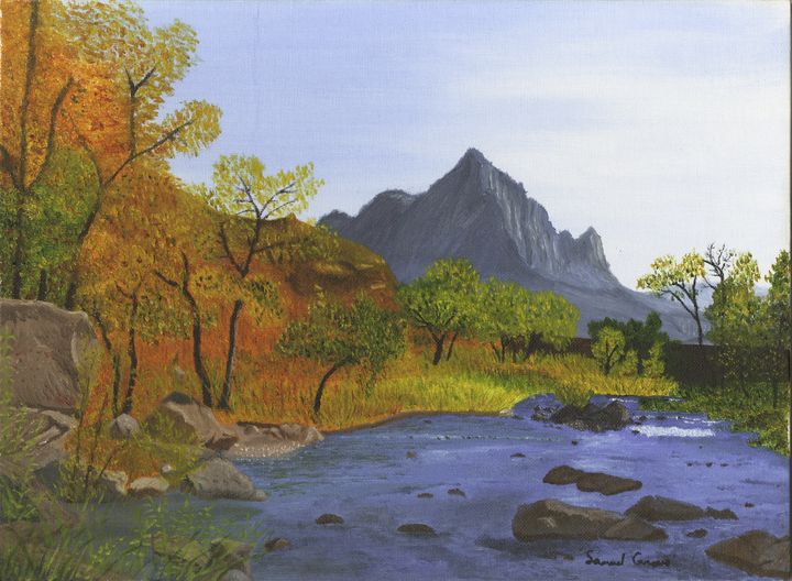 Watchman Mountain, UT - Samuel Grove - Paintings & Prints, Landscapes ...