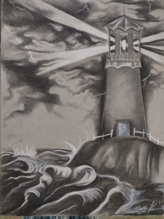 Lighthouse - Artistic Flow - Drawings & Illustration, Landscapes ...