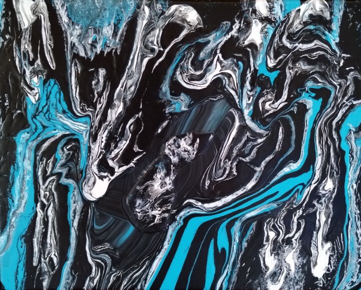Liquid Glacier - Slap The Canvas Artwork - Paintings & Prints, Abstract ...